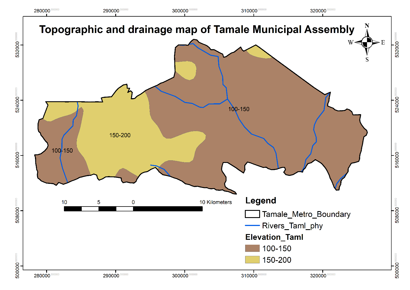 Topography and Drainage | Tamale Metropolitan Profile